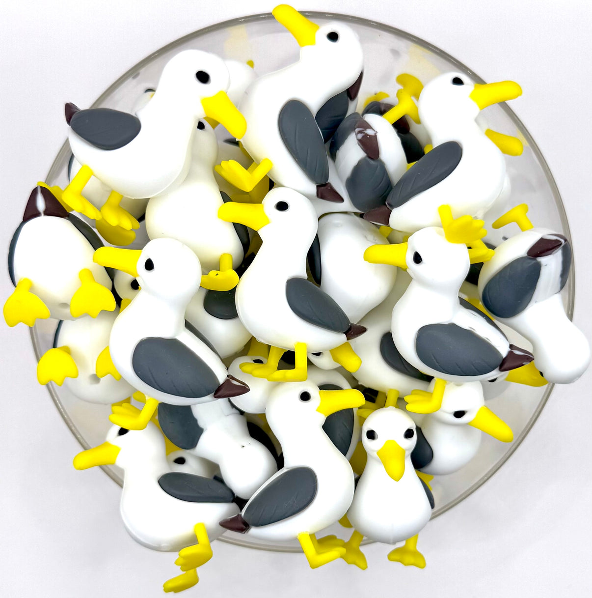 3D Sully the seagull (HBK exclusive) silicone focal bead